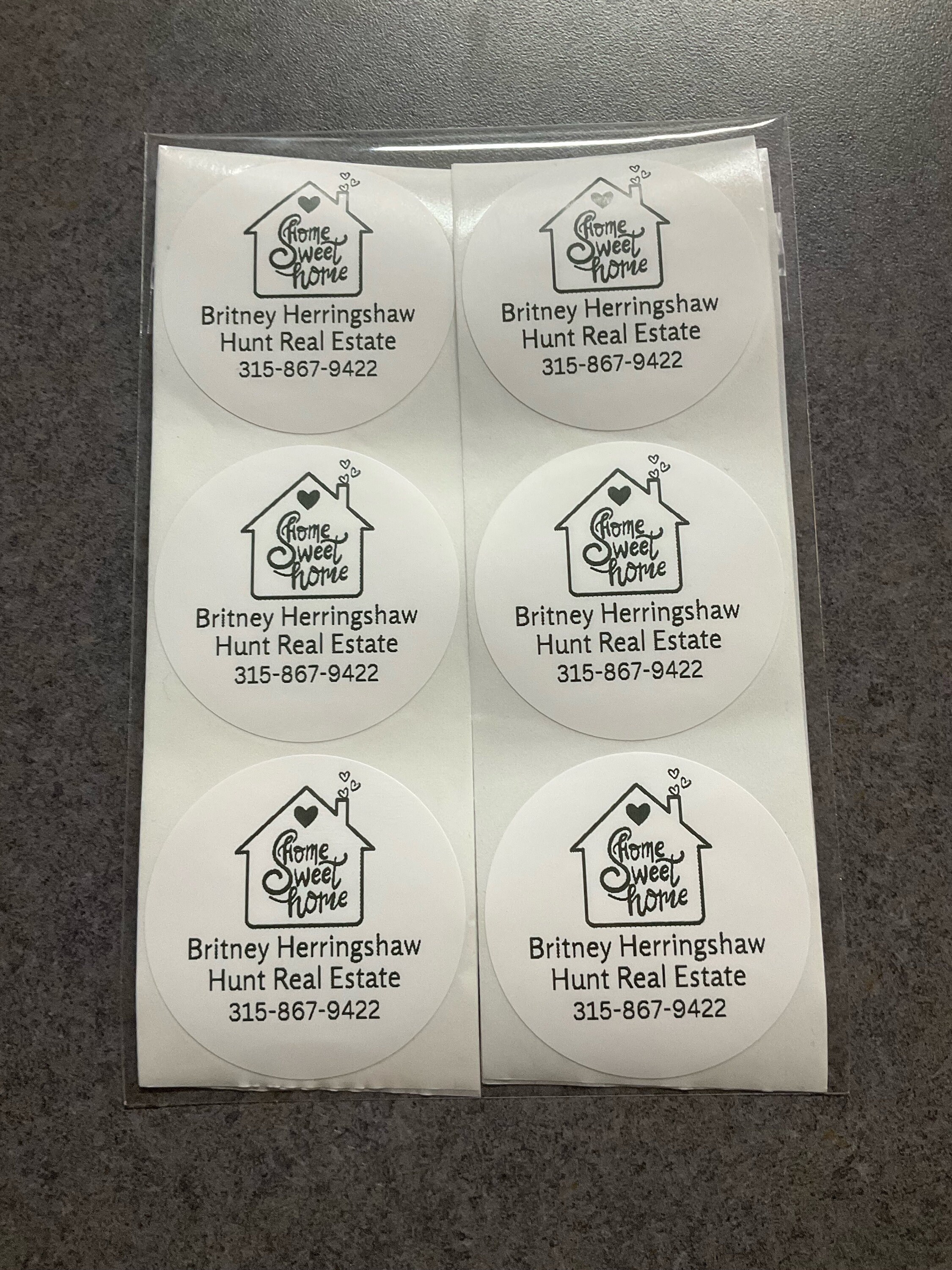 Personalized Real Estate Stickers, Home Sweet Home Stickers, Real ...