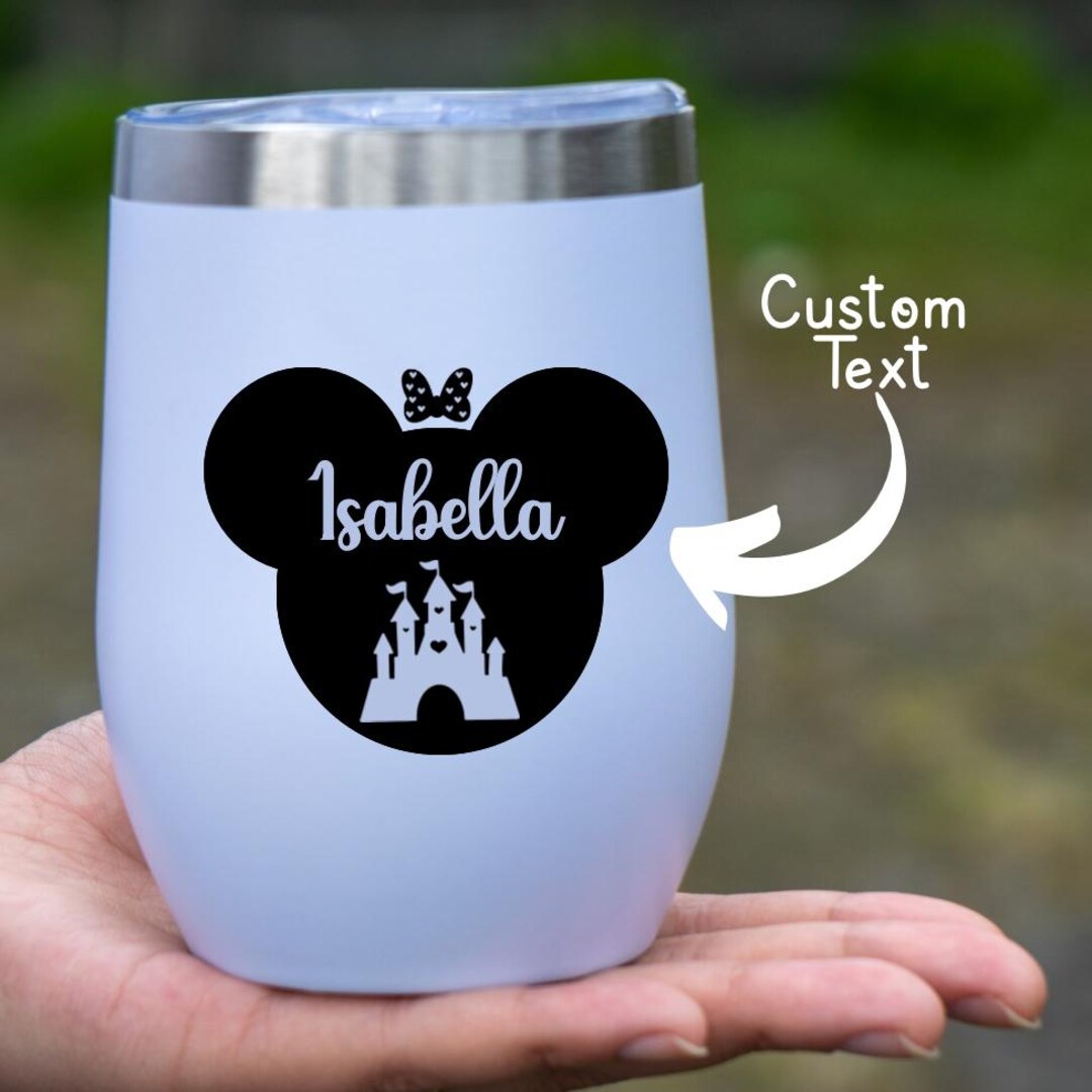 Disney Minnie Mouse Name Sticker, Disney Castle Decal, Mickey Mouse Car ...