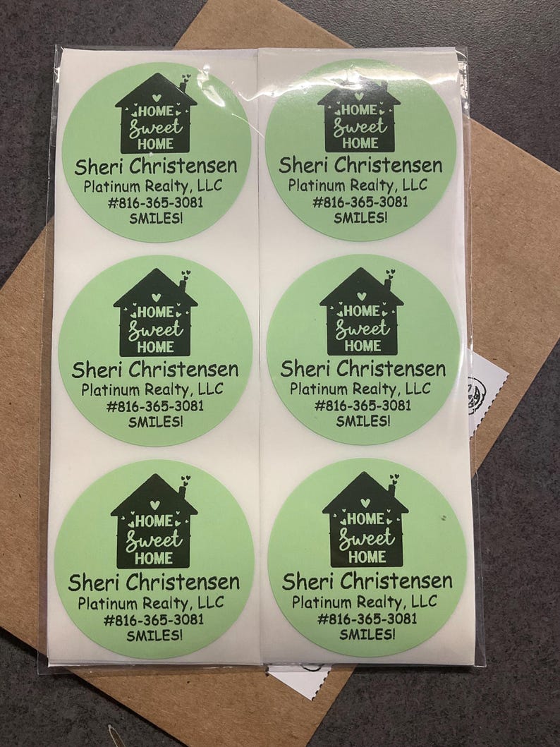 Personalized Real Estate Stickers, Home Sweet Home Stickers, Real ...