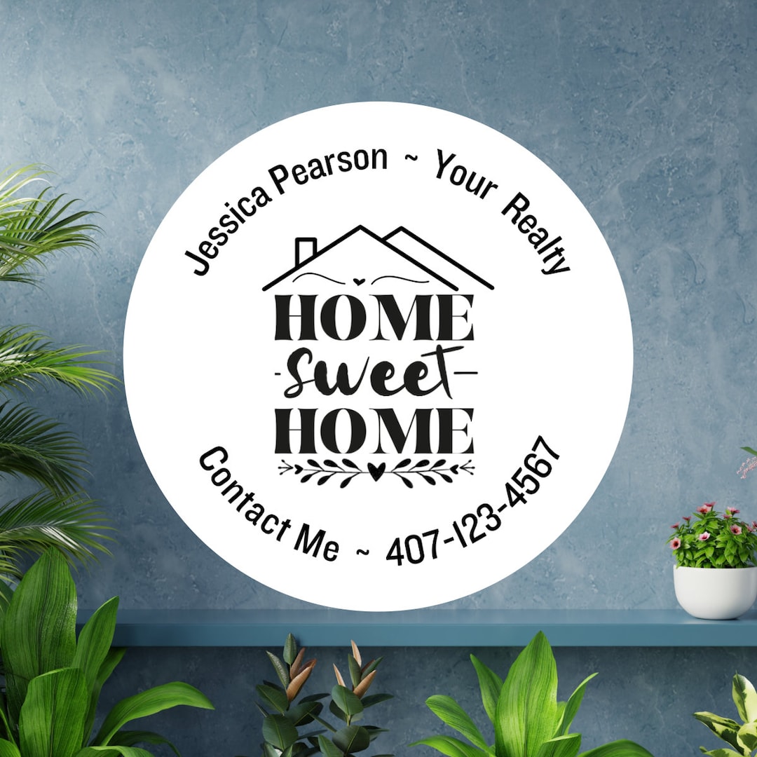 Personalized Real Estate Stickers, Home Sweet Home Stickers, Real ...