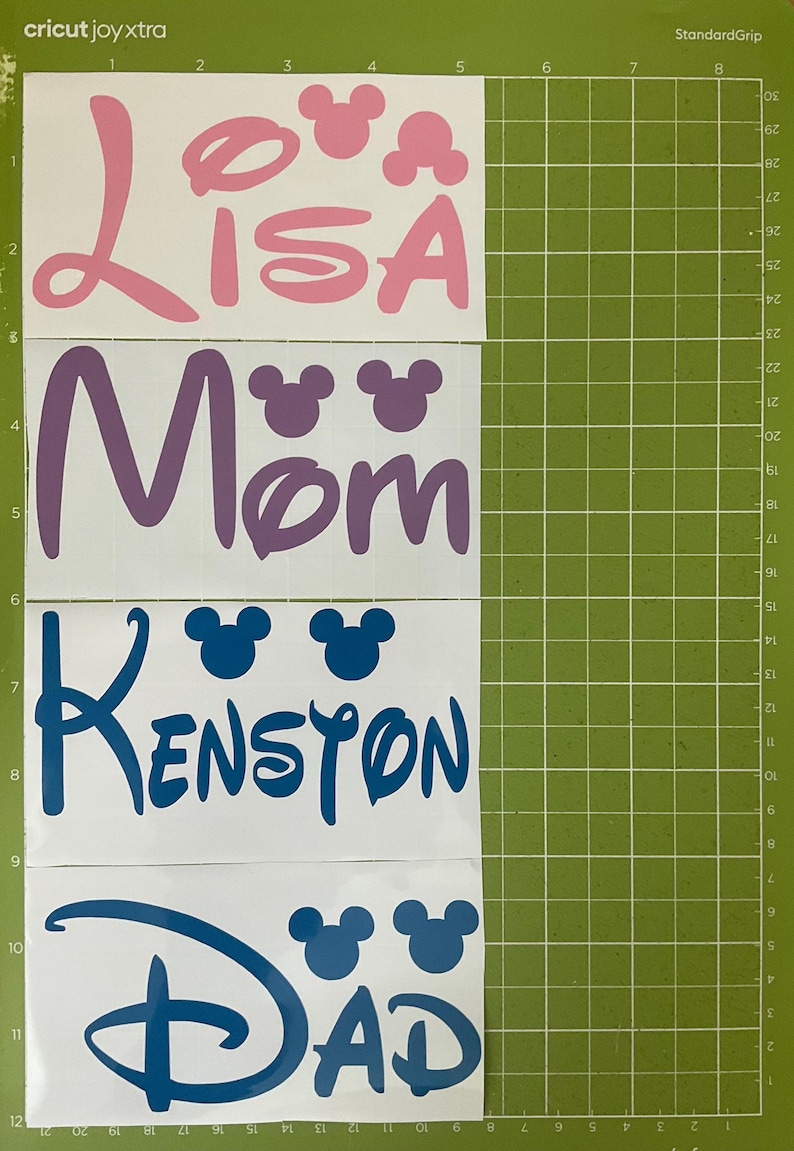 Custom Vinyl Cartoon Name Decal, Kids Sticker Name Labels, Personalized ...