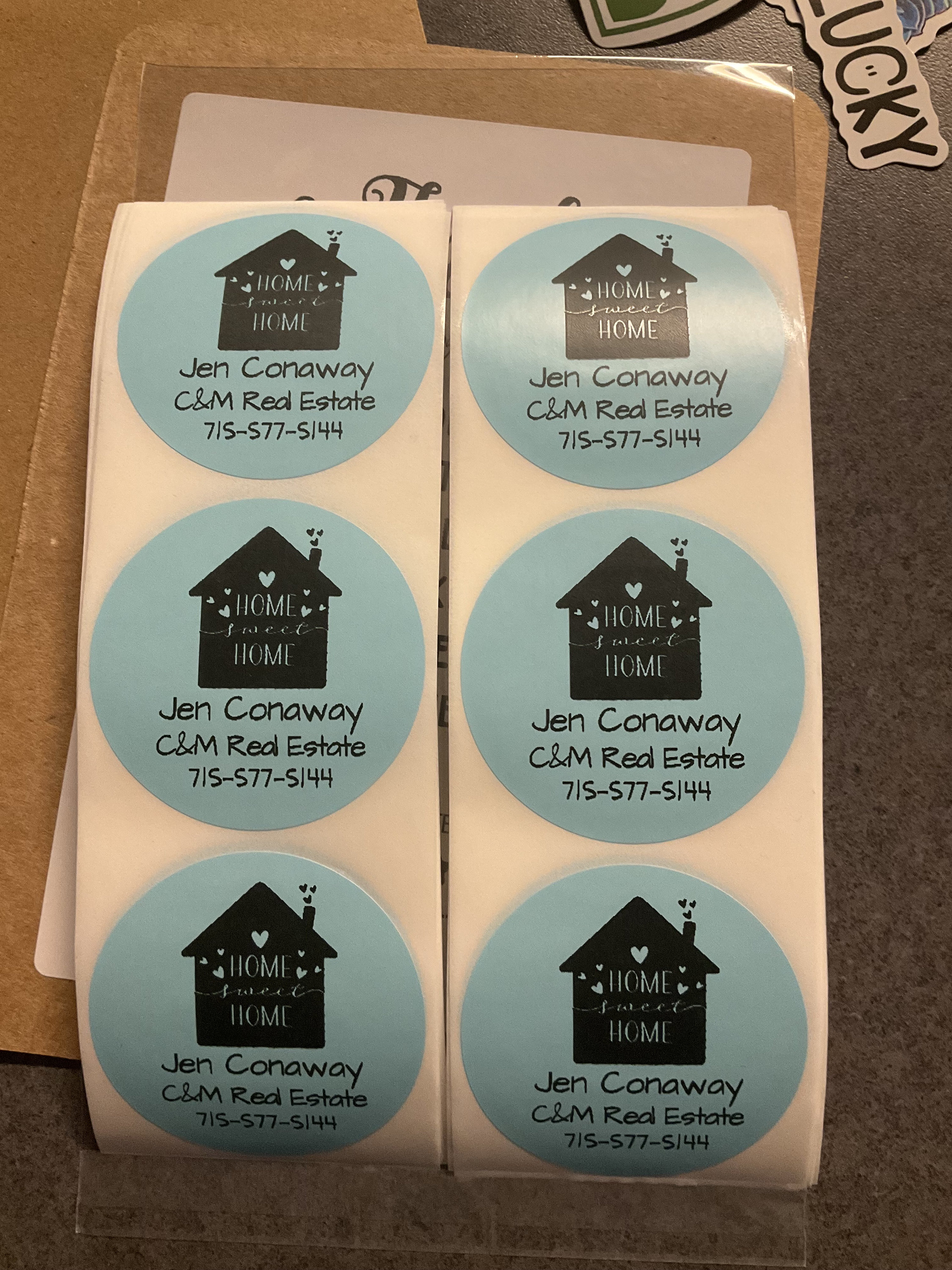 Personalized Real Estate Stickers, Home Sweet Home Stickers, Real ...