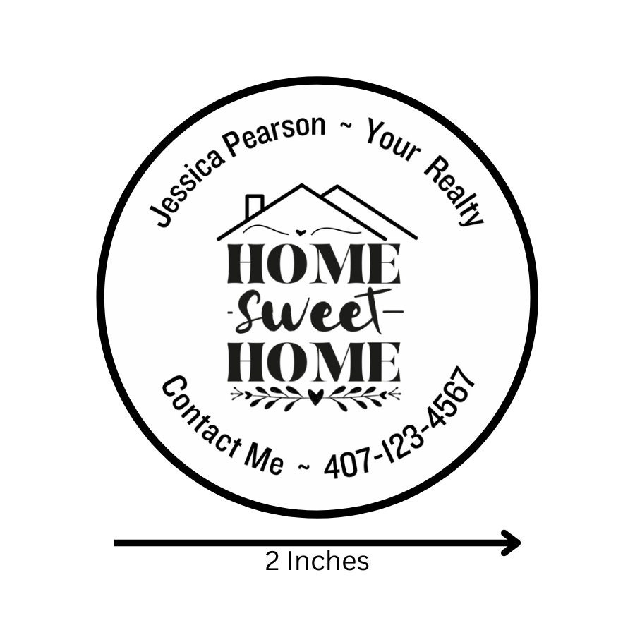 Personalized Real Estate Stickers, Home Sweet Home Stickers, Real ...