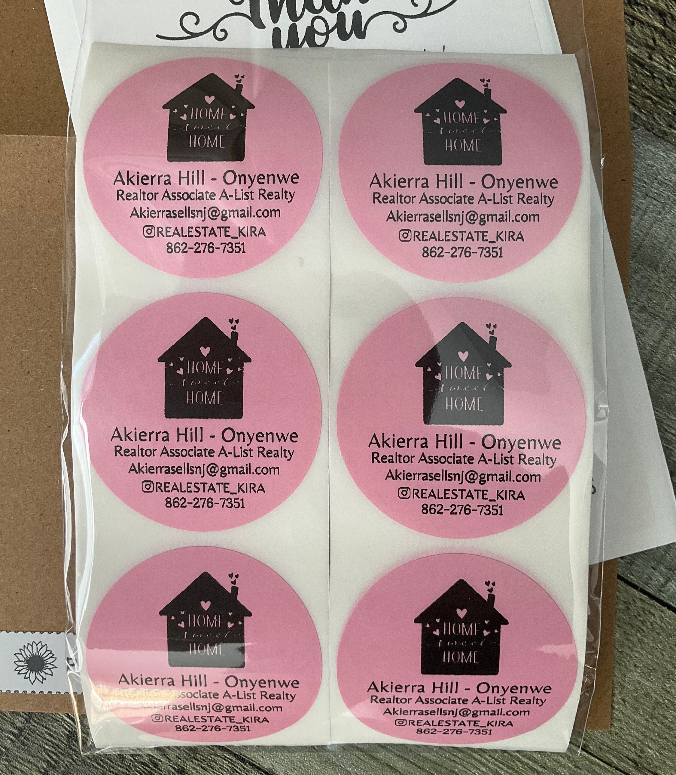 Personalized Real Estate Stickers, Home Sweet Home Stickers, Real ...