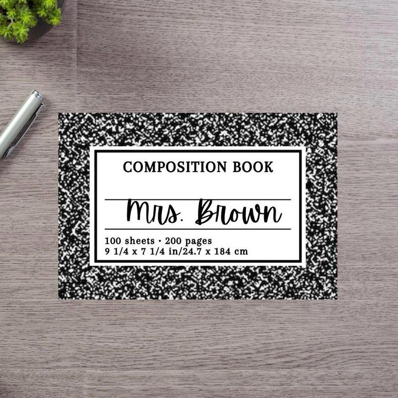 Composition Labels - Etsy