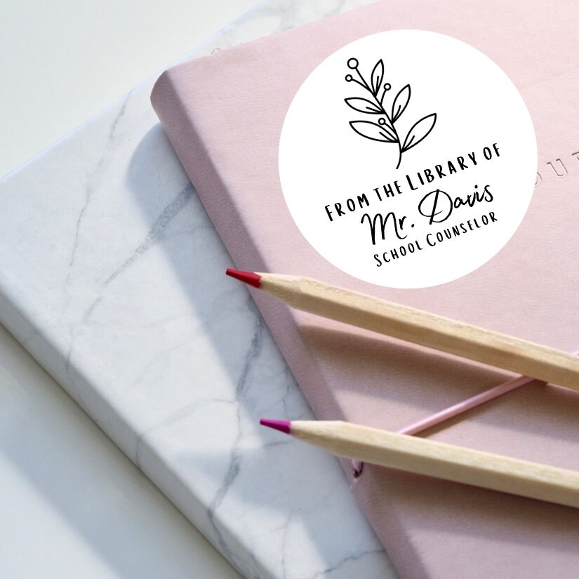 Teacher Book Labels, Teacher Book Stickers, Teacher Name Labels, Custom ...