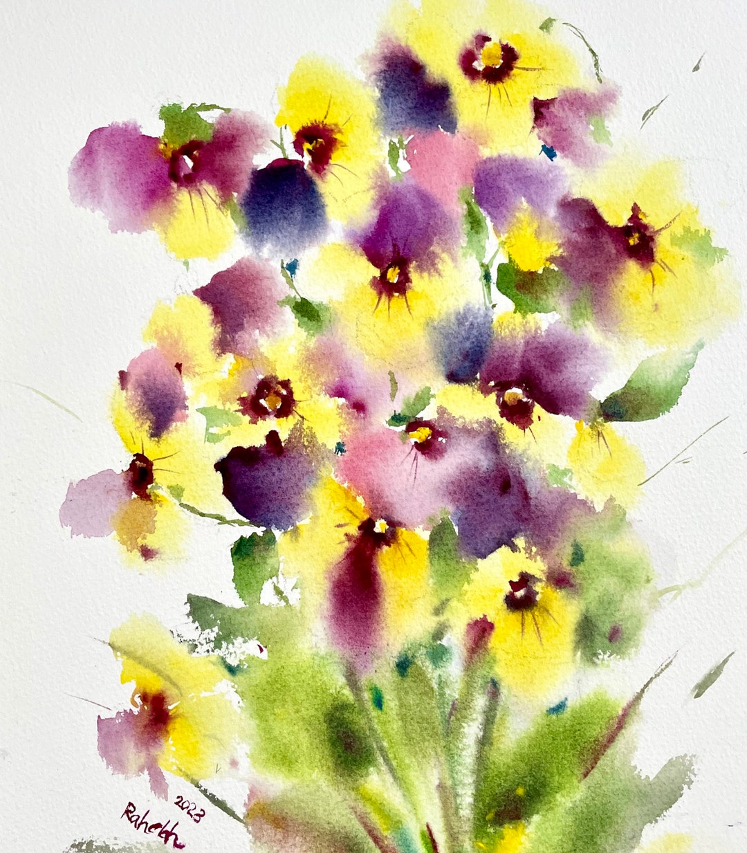 Watercolor Floral Art, Nature-inspired Watercolor, Colorful Petal ...