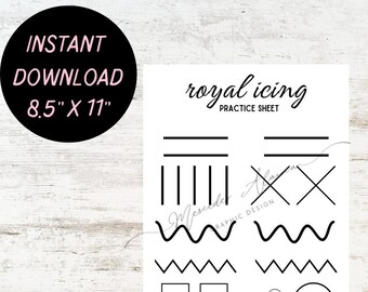 Royal Icing Sugar Cookie Class Practice Sheets - Etsy