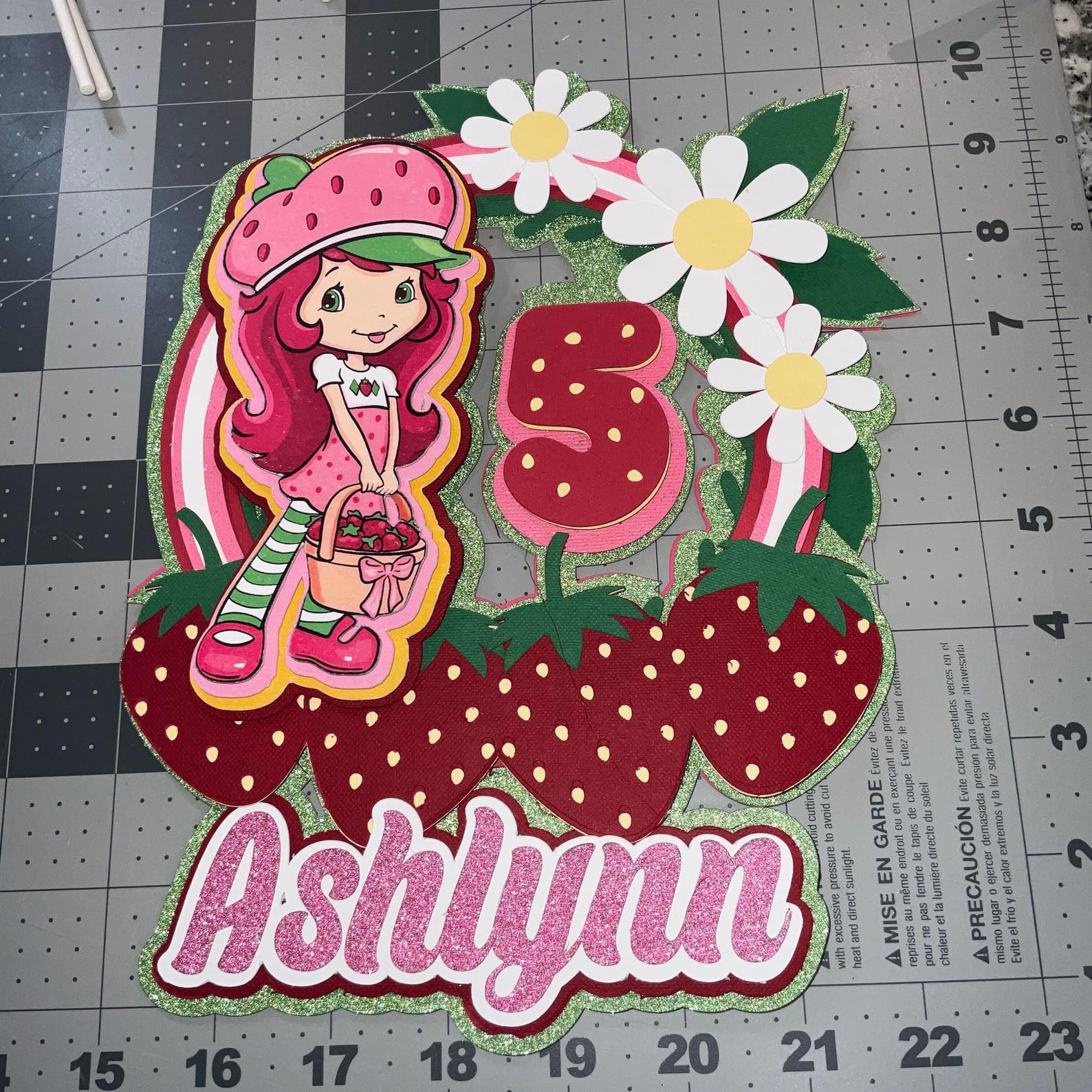 Strawberry Shortcake Gable Box/strawberry Shortcake Cake Topper - Etsy