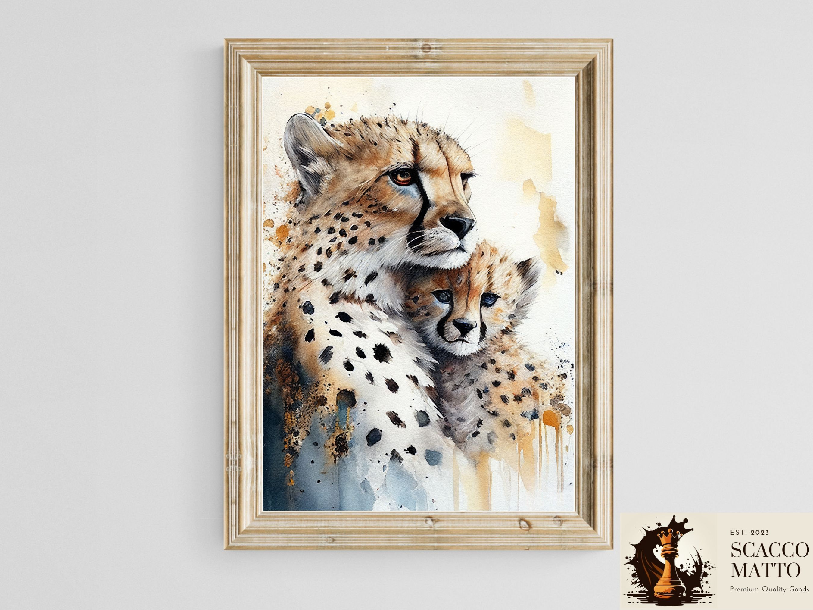 Watercolor Cheetah Art Print: Gender Neutral Nursery Decor - Etsy