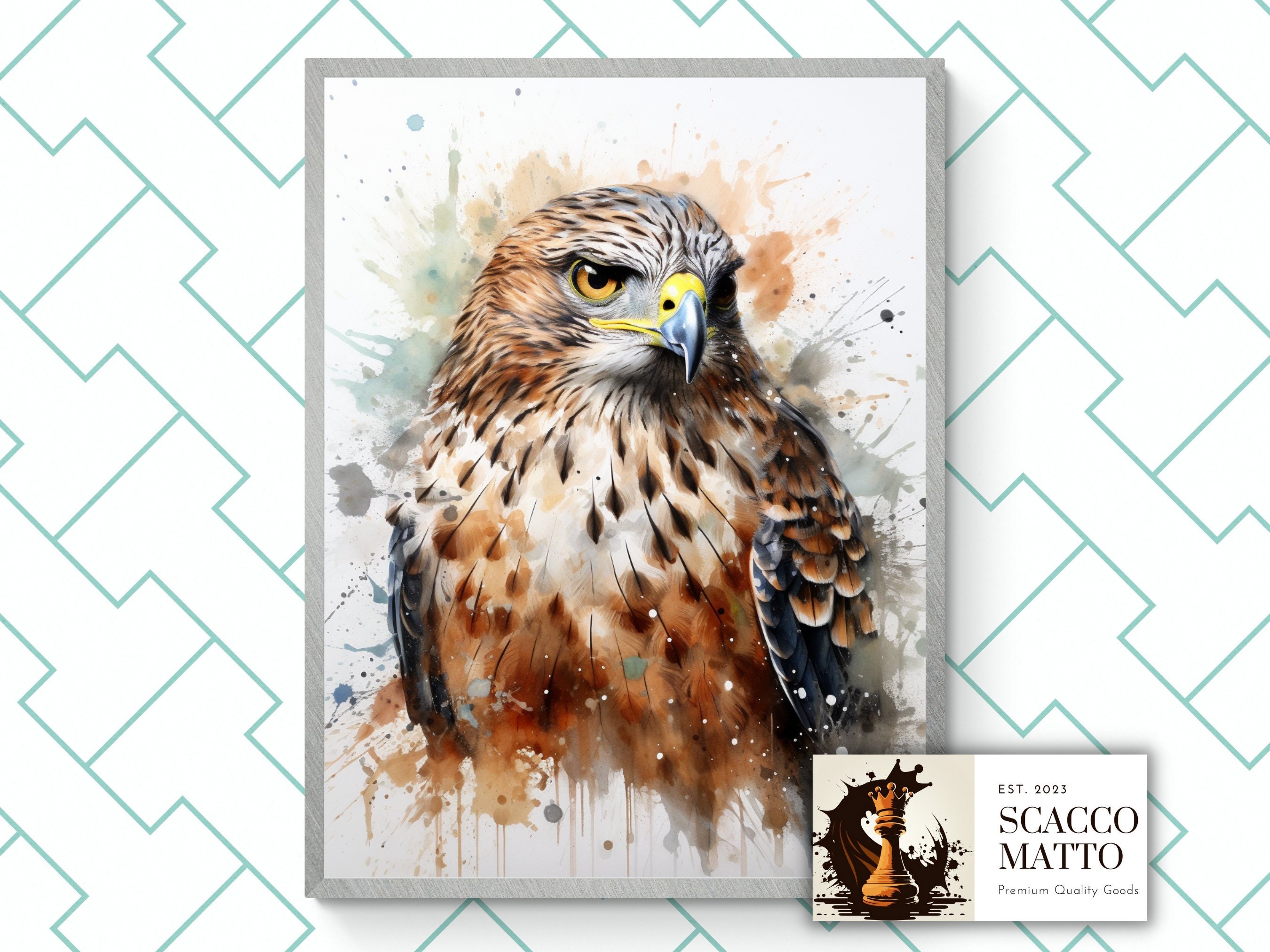 Cooper's Hawk Watercolor Art Print, Bird Wall Art, Boho Hawk, Birder ...