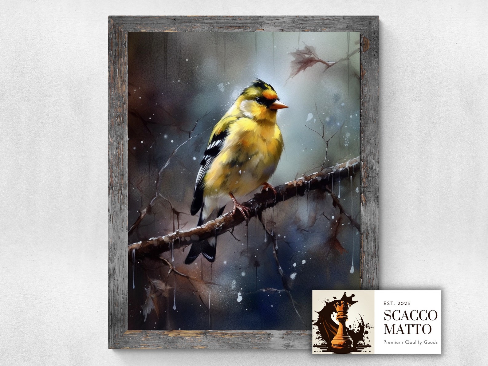 Goldfinch Watercolor Art Print Bird Wall Art Goldfinch in - Etsy