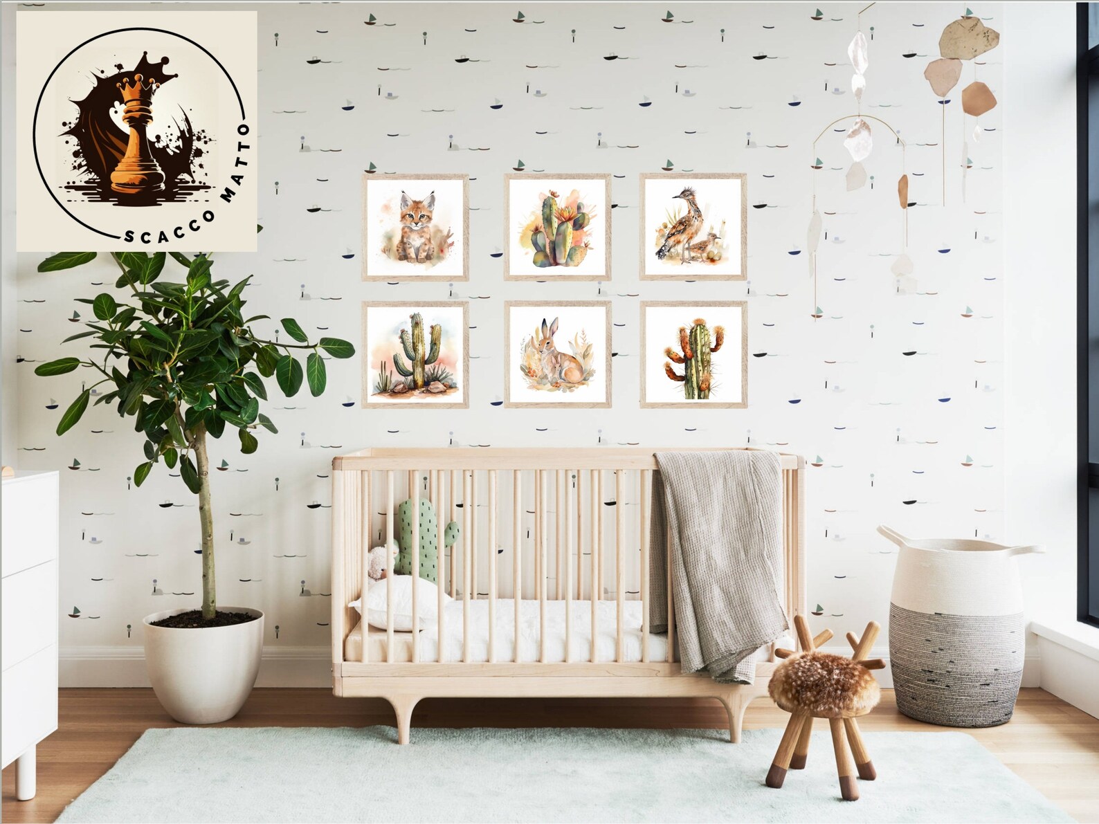 Desert Animal Watercolor Nursery Prints: Boho Baby Decor (set of 6) - Etsy