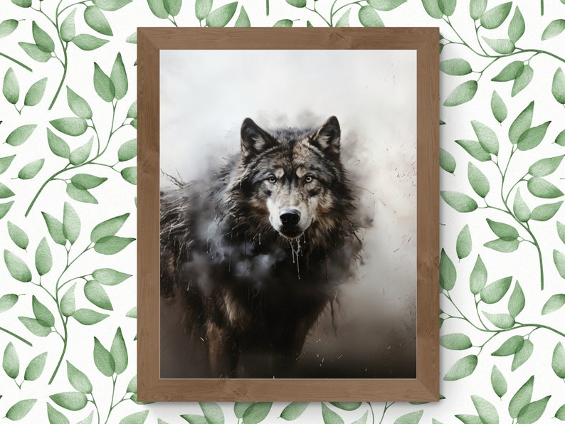 North American Wildlife Wolf Oil Painting Prints Wildlife - Etsy