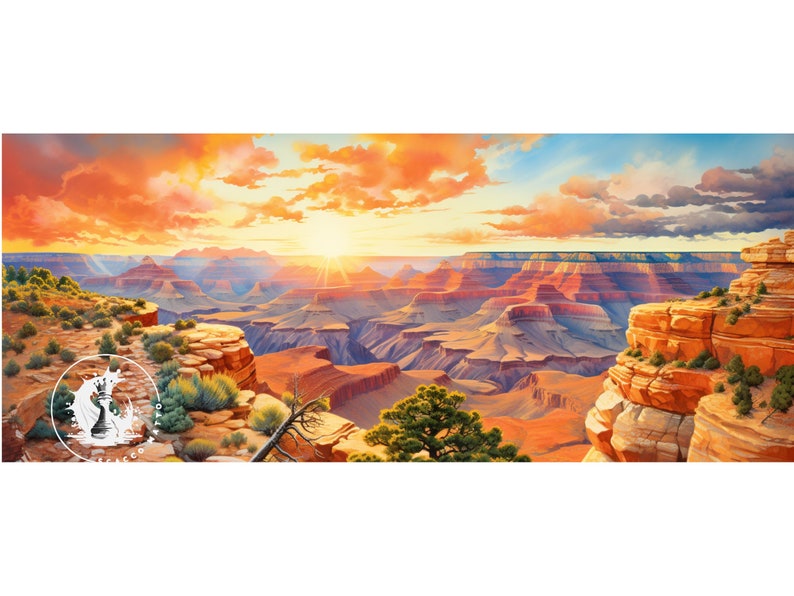 Grand Canyon Watercolor Print Set: Arizona Triptych Wall Art - Etsy