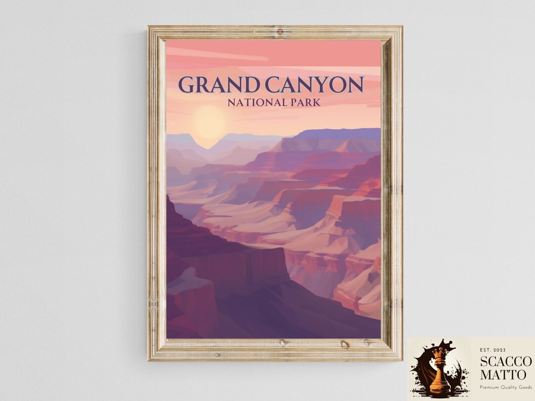 Grand Canyon National Park Poster (part 1), Original Illustration - Etsy