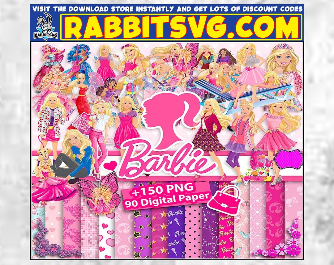 Cute Pink Doll Clipart Bundle Bundle Logo Babe Doll Girly - Etsy