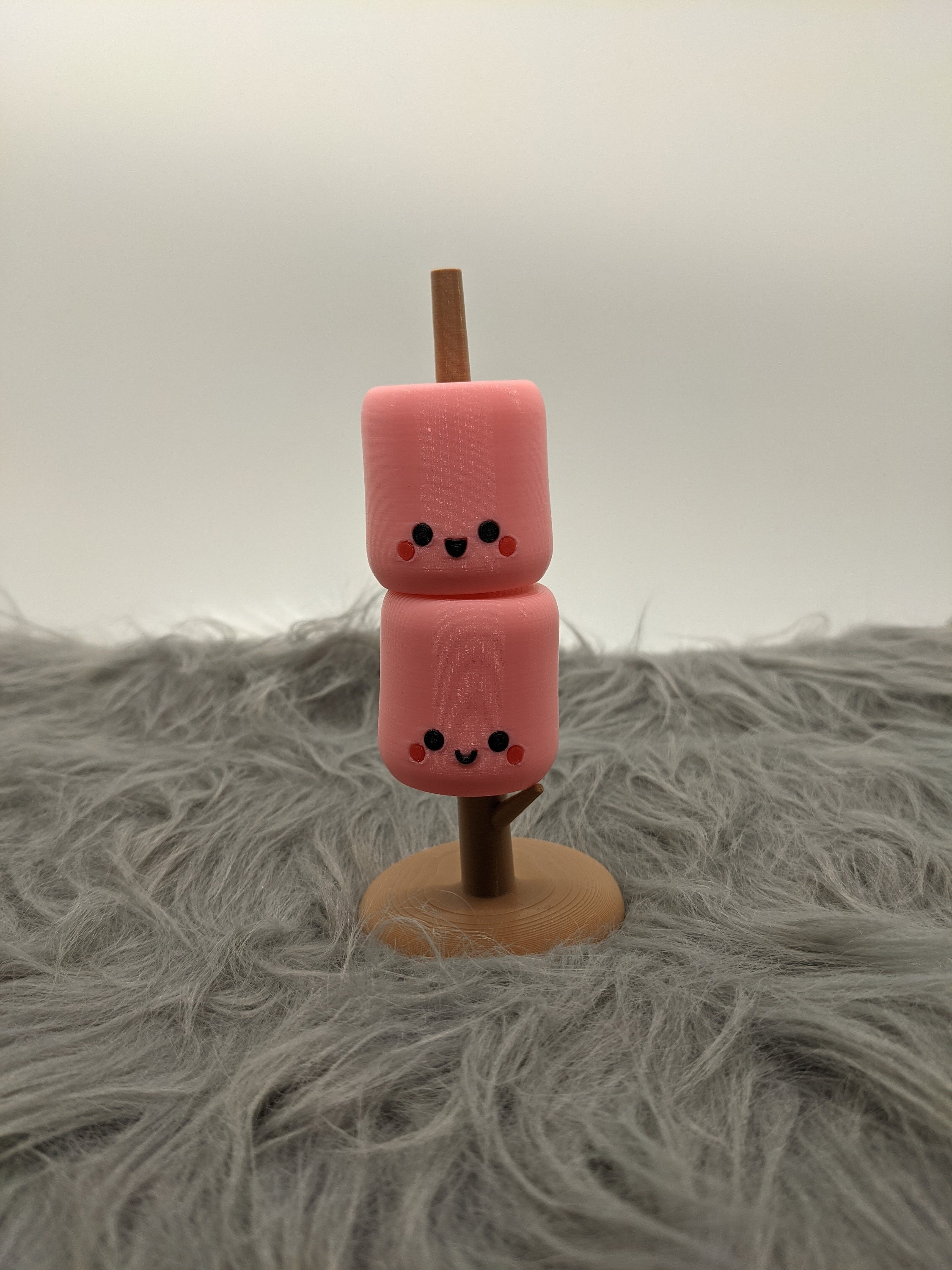 Kawaii Marshmallows on Roasting Stick - 3d Printed Computer Desk Decor ...