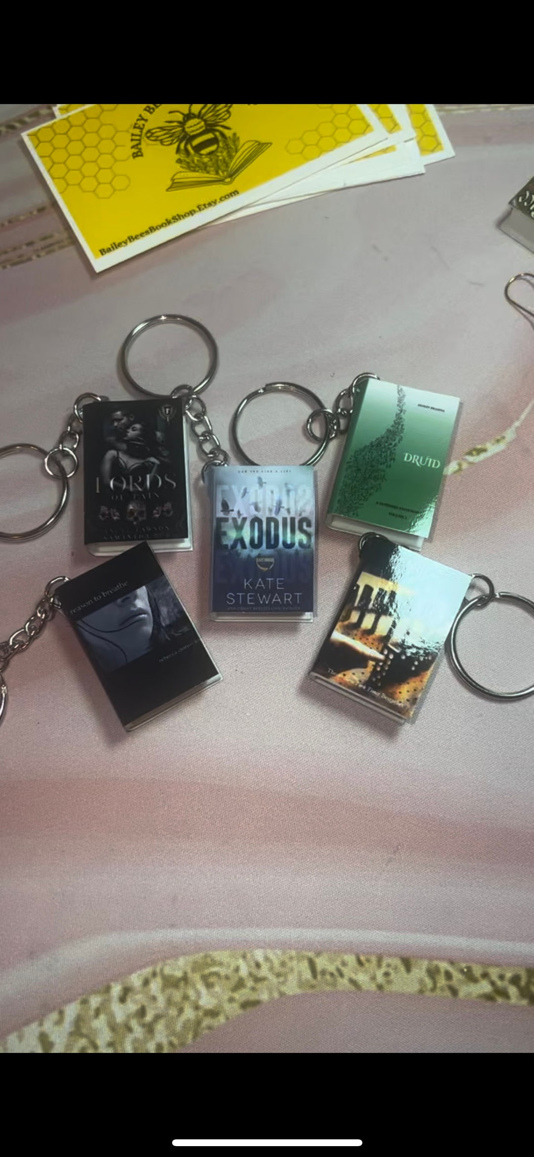 Design Your Story: Personalized Mini Book Keychain With Customizable ...