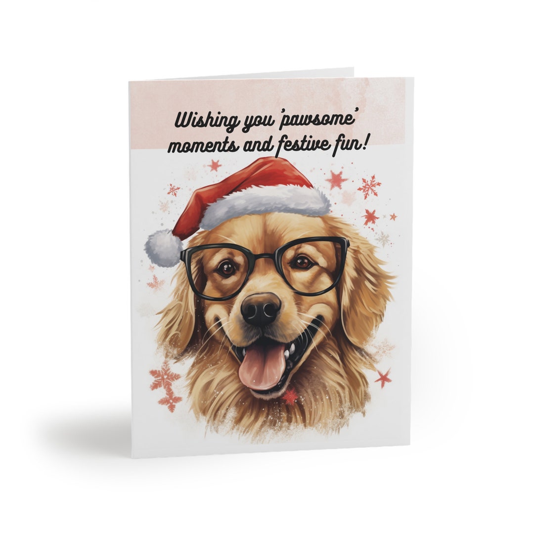 Cute Greeting Card Pet Portrait Card Dog Holiday Dog Photo Cards ...