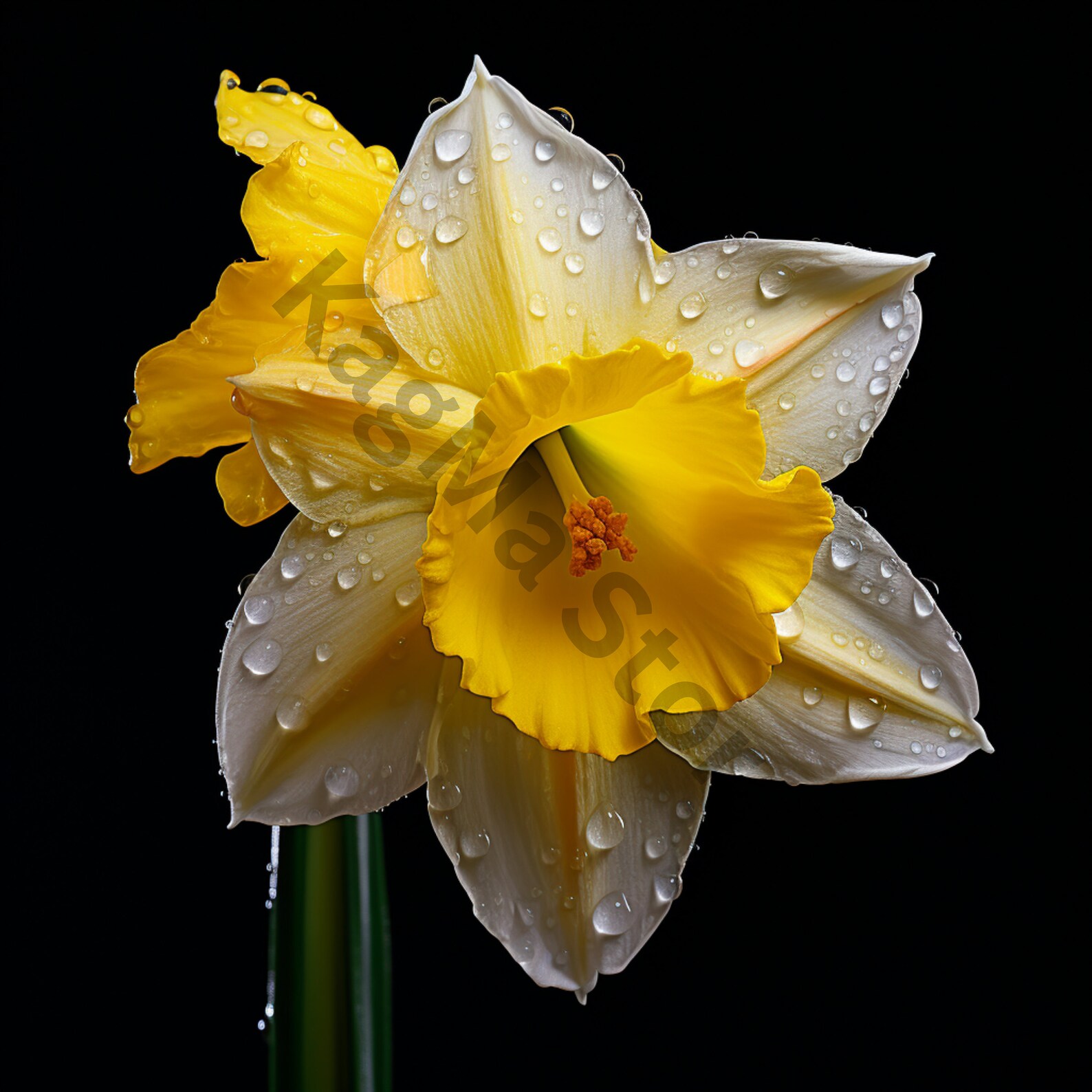 Personalize Digital Download Daffodil Decal Gift Vintage Flower Art ...