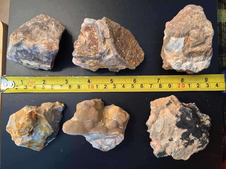 Five Pounds Bulk Rough Crazy Lace Banded Agates for Tumbling ...