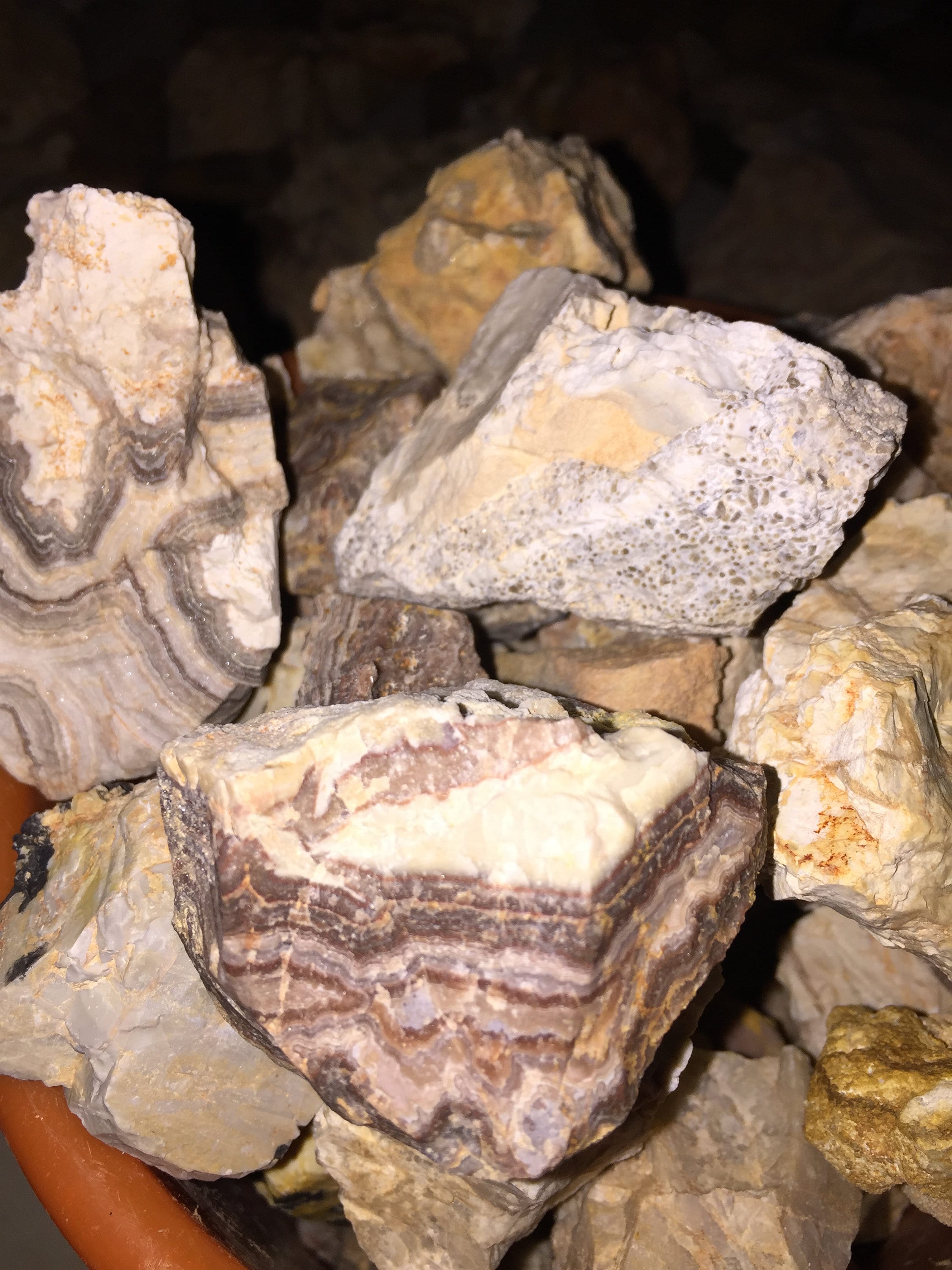 Five Pounds Bulk Rough Crazy Lace Banded Agates for Tumbling ...