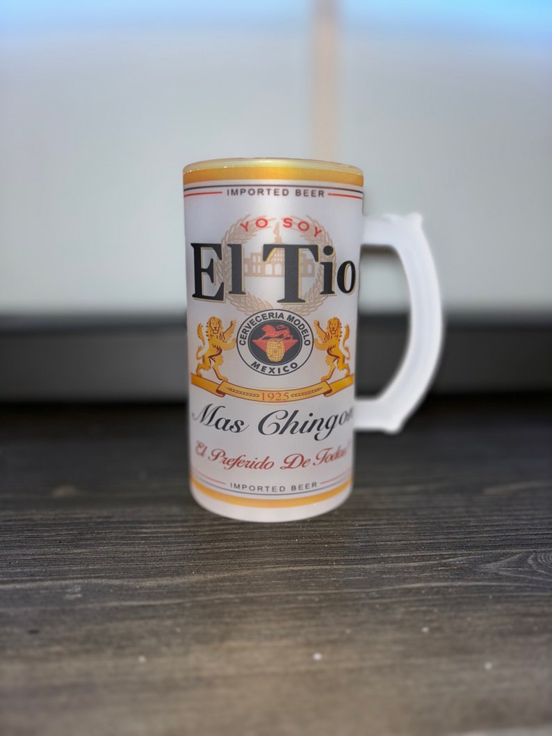 Custom Personalized Beer Glass Mug, Modelo, 16oz Frosted Glass Beer Mug ...