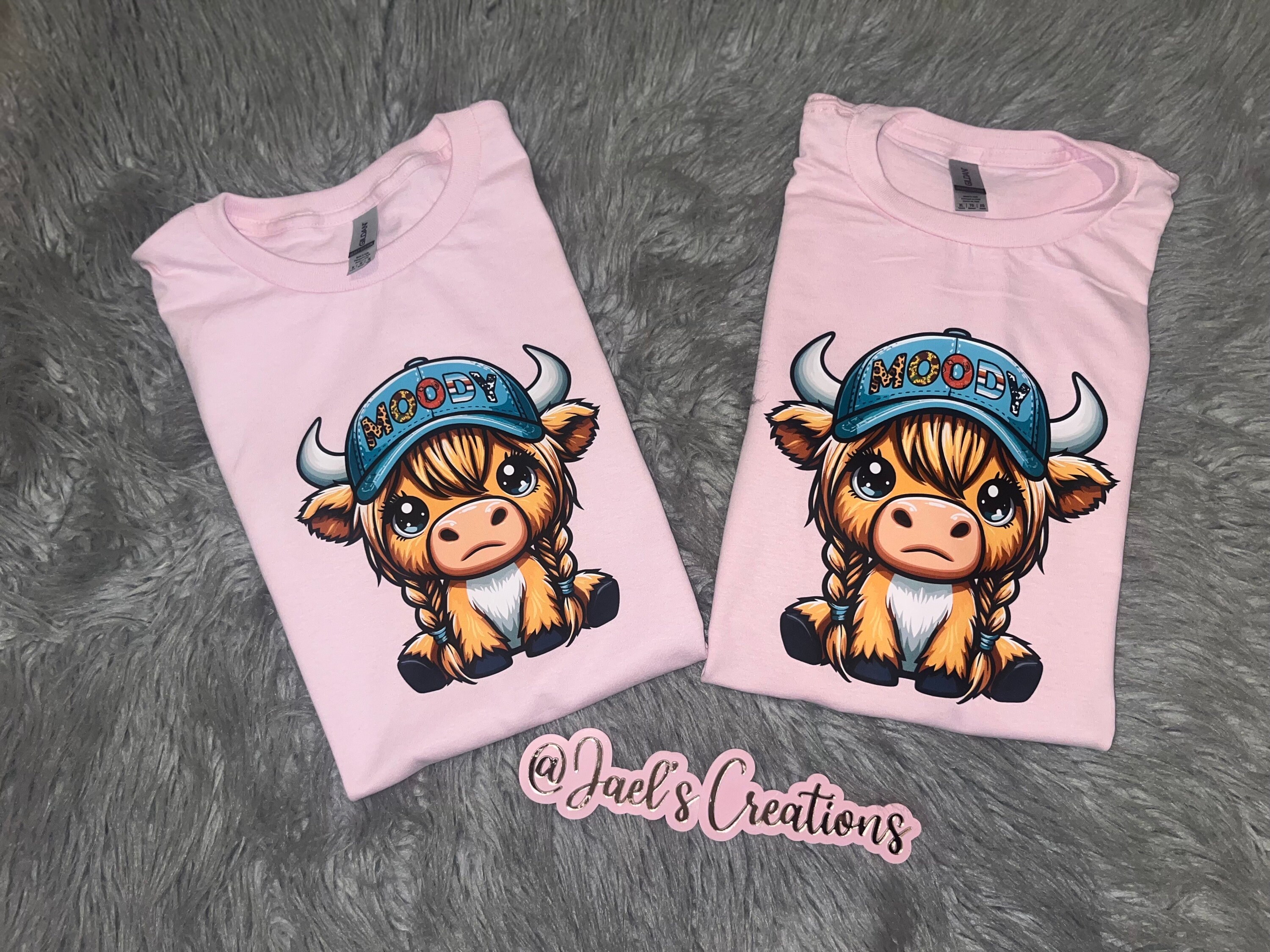 DTF Mini Moody Cow, Dtf Transfer, Cow, Ready to Press, Direct to Film ...