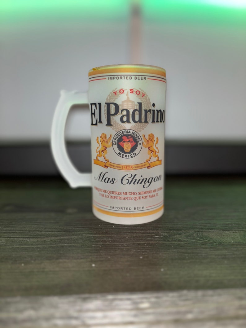Custom Personalized Beer Glass Mug, Modelo, 16oz Frosted Glass Beer Mug ...