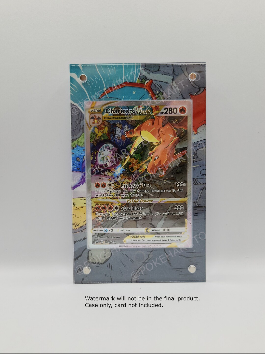 Charizard Vstar Alt Art Custom Pokemon Card Display Case - Etsy