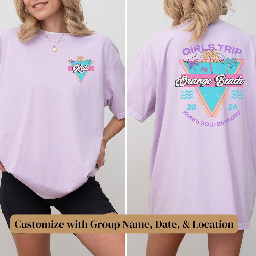 Custom Girls Trip 2024 Shirt, Girls Group T-shirt With Custom Location ...