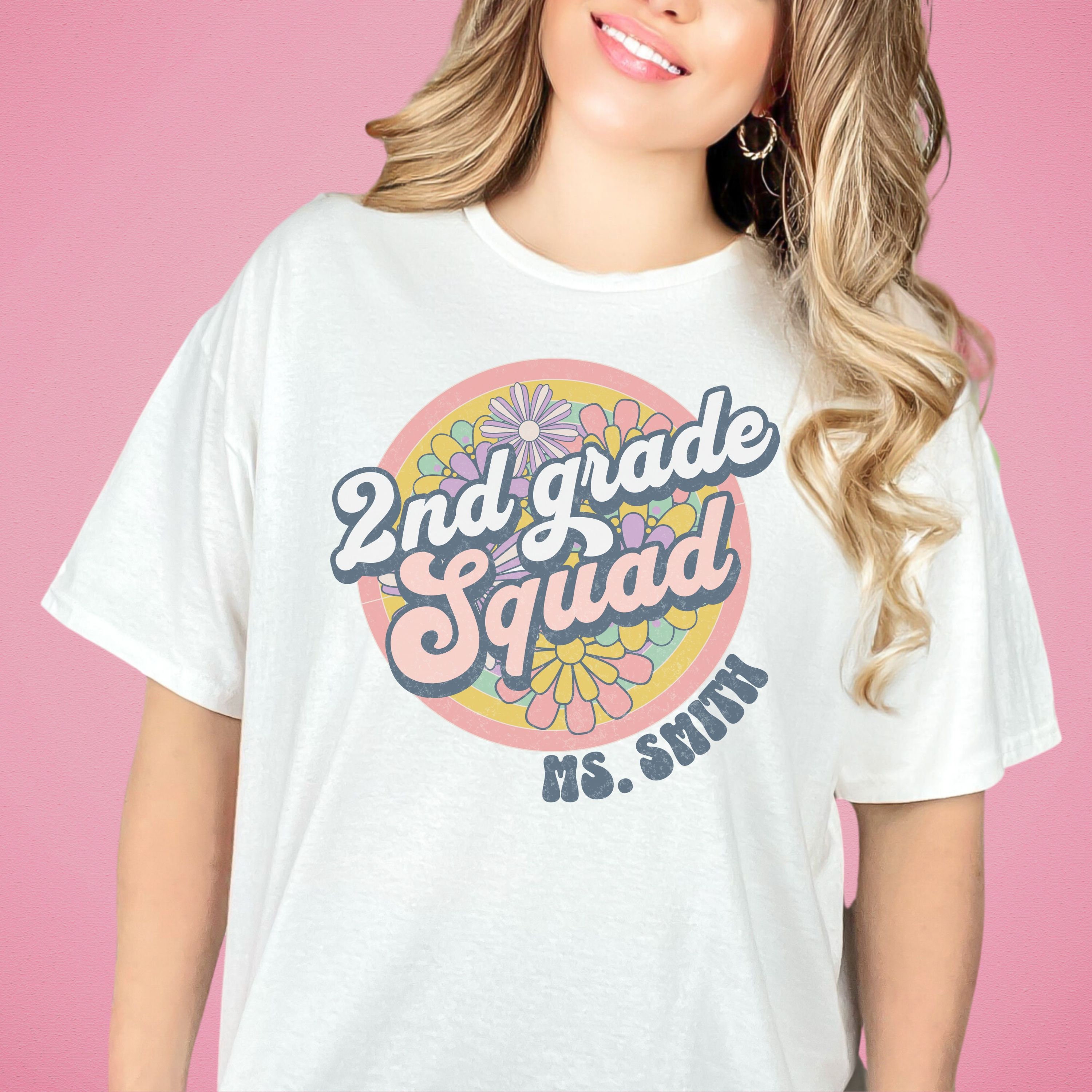 Second Grade Teacher Team Shirt, Custom Teacher T Shirt, 2nd Grade ...