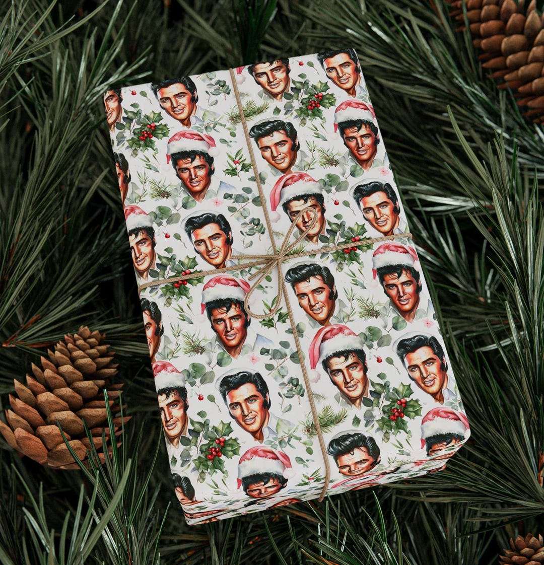 Elvis Wrapping Paper,gift Wrap,elvis Gift Wrap,elvis Presley,elvis Fan ...