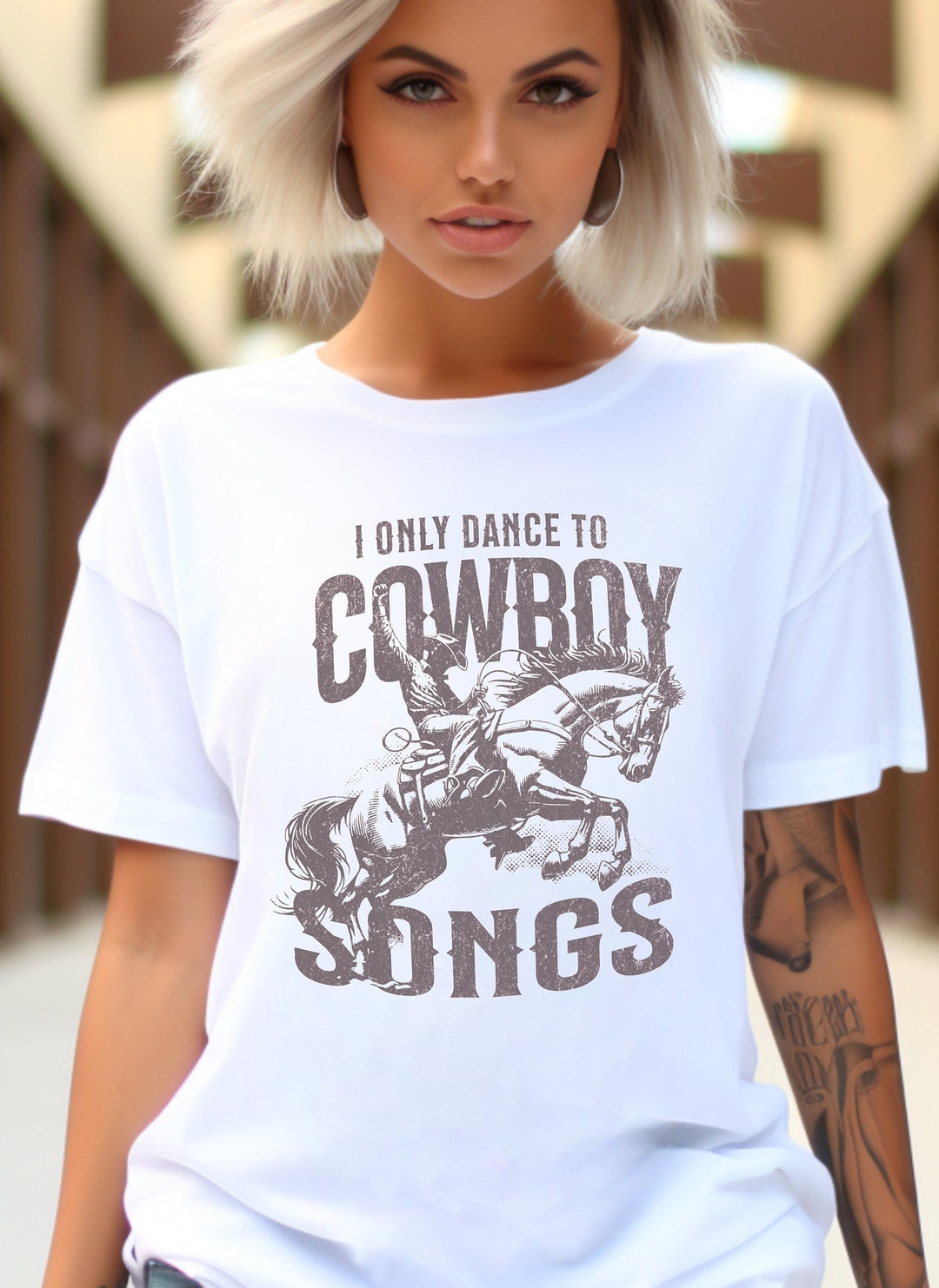 I Only Dance to Cowboy Songs,george Birge Fan Giftcountry Music Thsirt ...