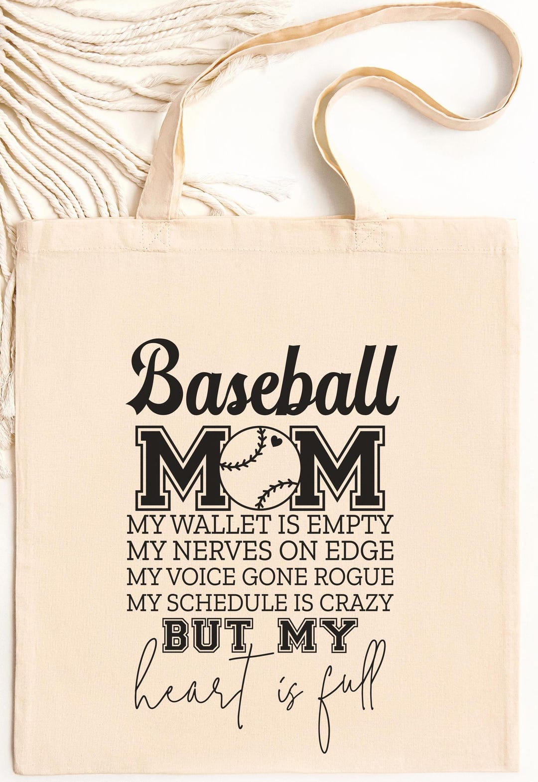 Baseball Mom Tote Bag, Baseball Mom Gift, Sports Mom Tote, Baseball Mom ...