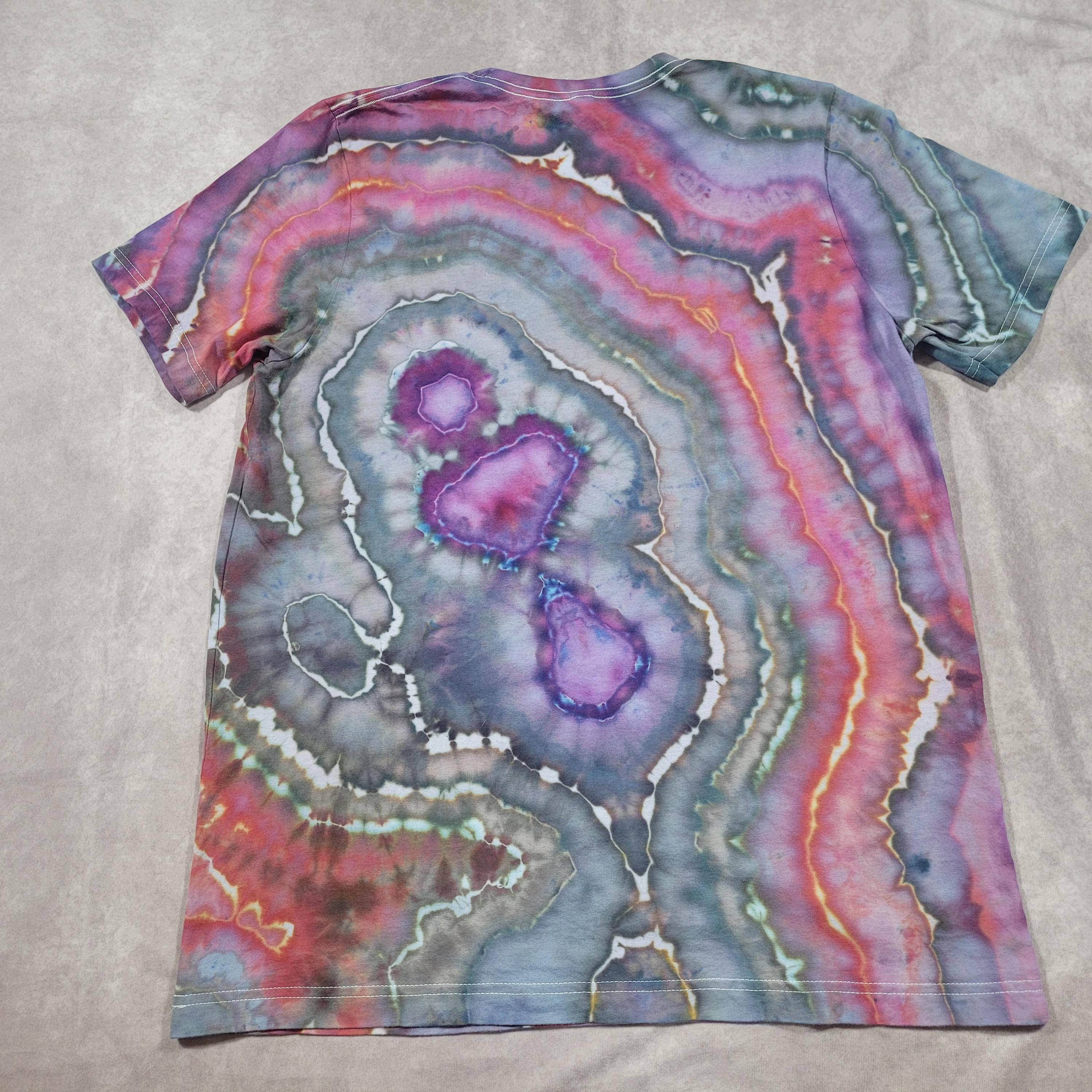 Large Tee Geode Tie Dye Geode Ice Dye Purple Tie Dye Dark Tie Dye - Etsy