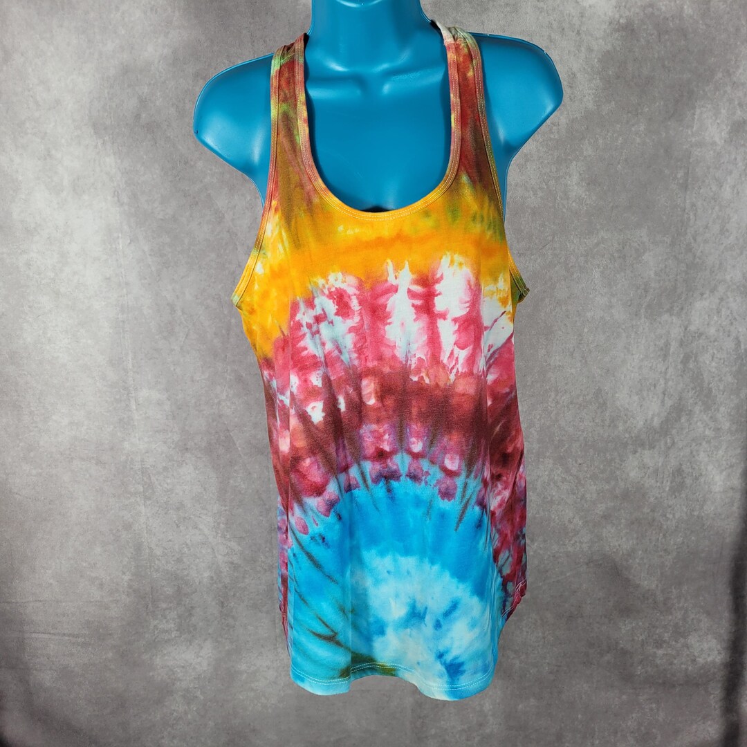 Expanding Burst Tie Dye, Expanding Burst Ice Dye, Racerback Tank, Tie Dye Racerback, Ice Dye ...