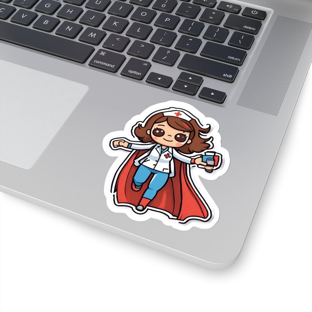 Superhero Nurse Sticker | Humorous Nurse Decore for Nurse Office ...