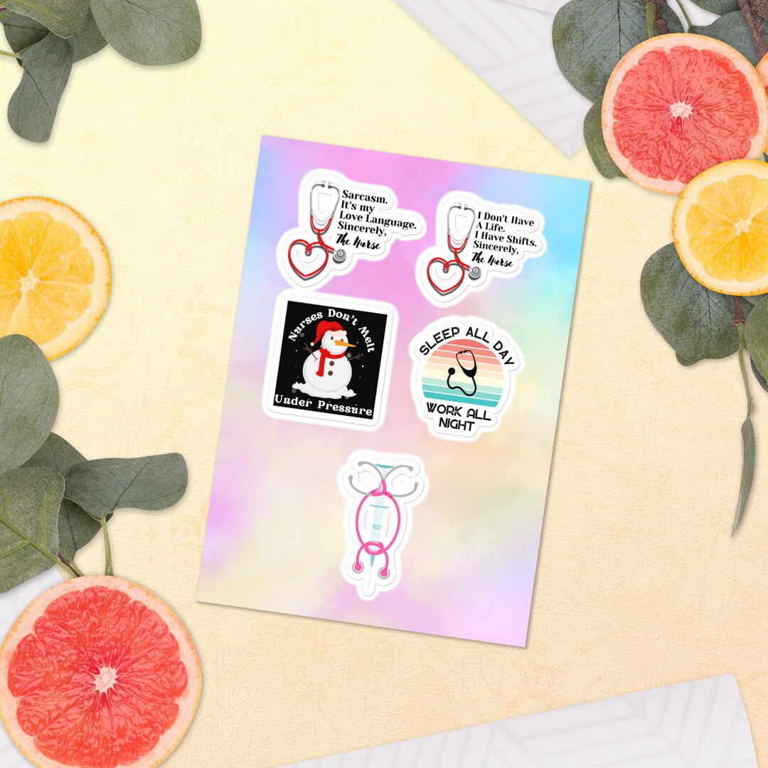Funny Nurse Sticker Pack Assorted Nursing Stickers for - Etsy