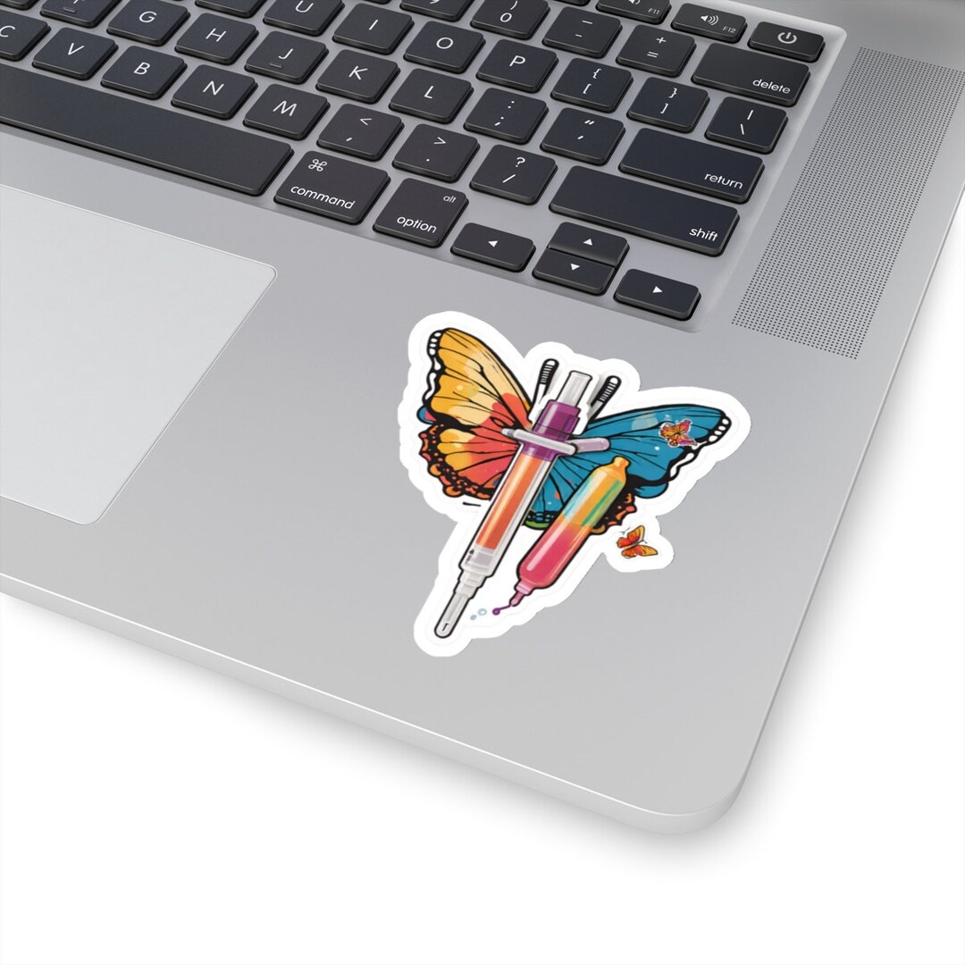 Butterfly Needle Sticker | Humorous Nurse Decore for Nurse Office ...