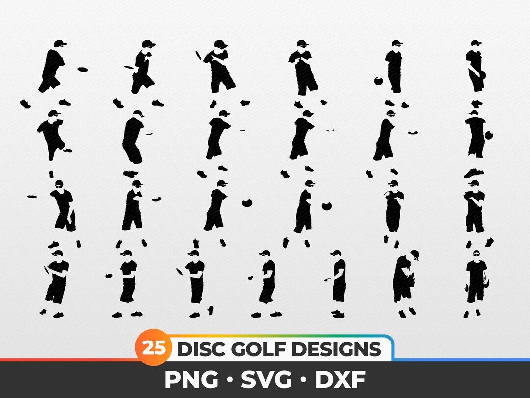 Disc Golf Vector Bundle | Disc Golf SVG | Disc Golf PNG | Disc Golf DXF ...