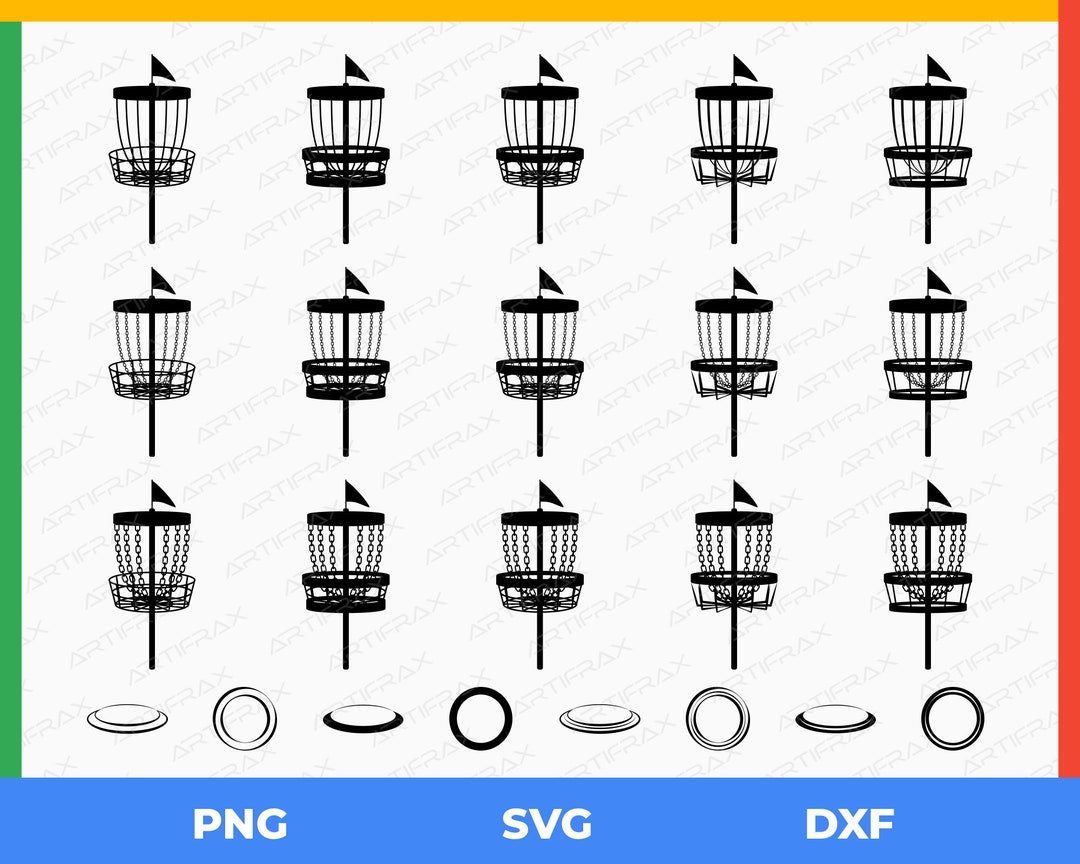 Disc Golf Vector Bundle Disc Golf SVG Disc Golf PNG Disc - Etsy