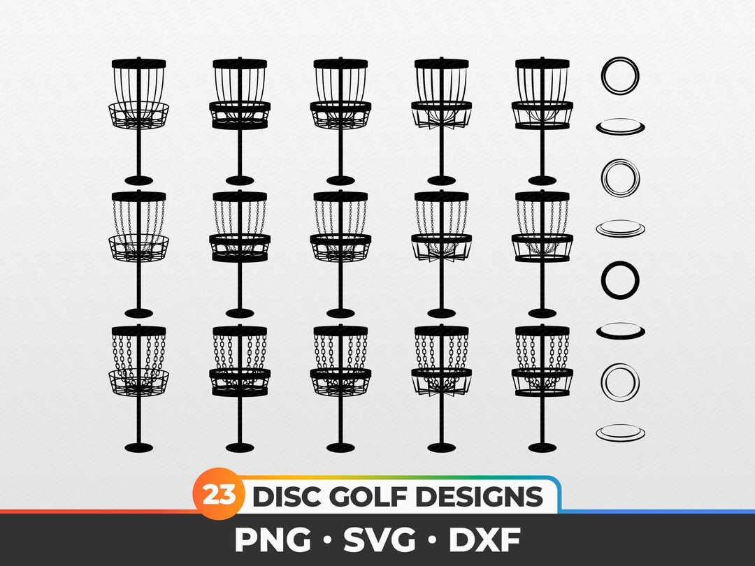 Disc Golf Vector Bundle | Disc Golf SVG | Disc Golf PNG | Disc Golf DXF ...