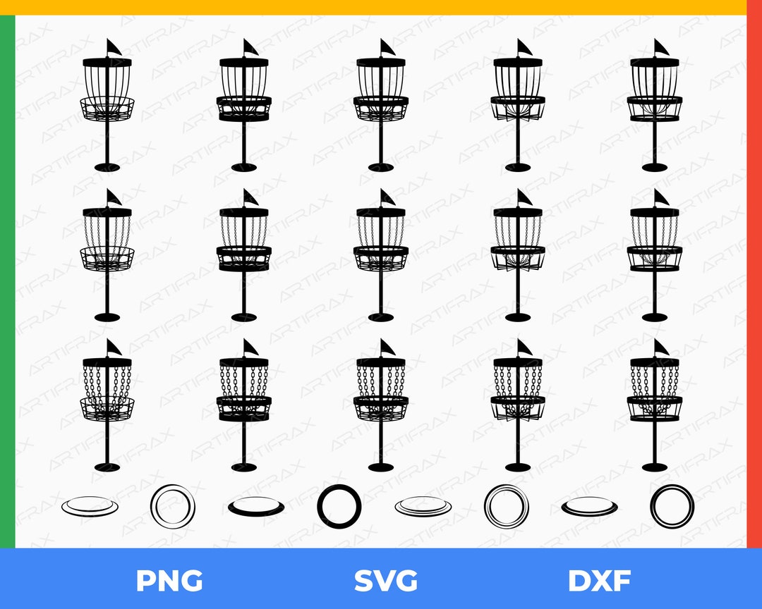 Disc Golf Vector Bundle Disc Golf SVG Disc Golf PNG Disc - Etsy