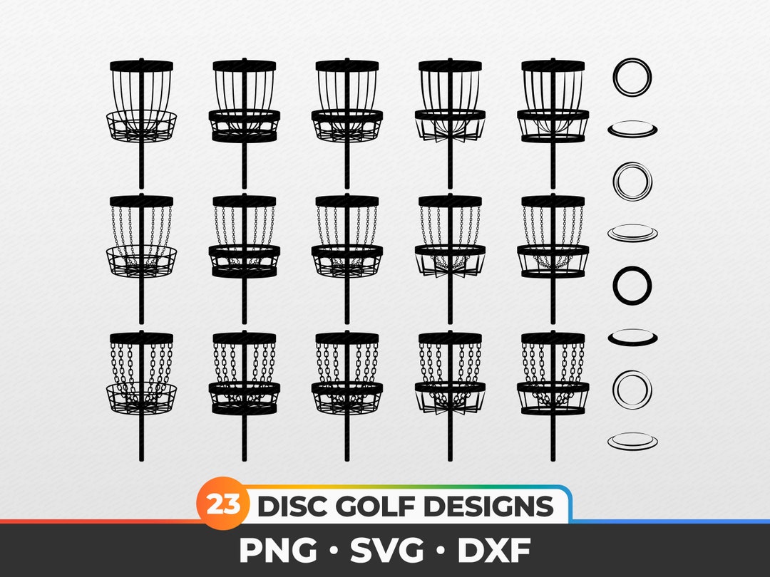Disc Golf Vector Bundle | Disc Golf SVG | Disc Golf PNG | Disc Golf DXF ...