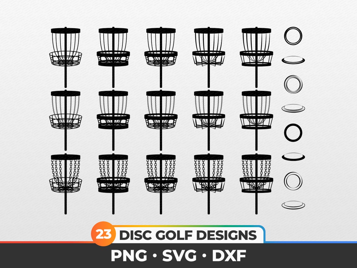 Disc Golf Vector Bundle | Disc Golf SVG | Disc Golf PNG | Disc Golf DXF ...