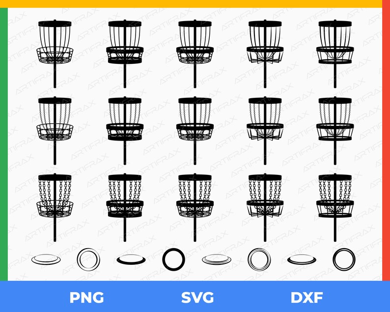 Disc Golf Vector Bundle Disc Golf SVG Disc Golf PNG Disc - Etsy