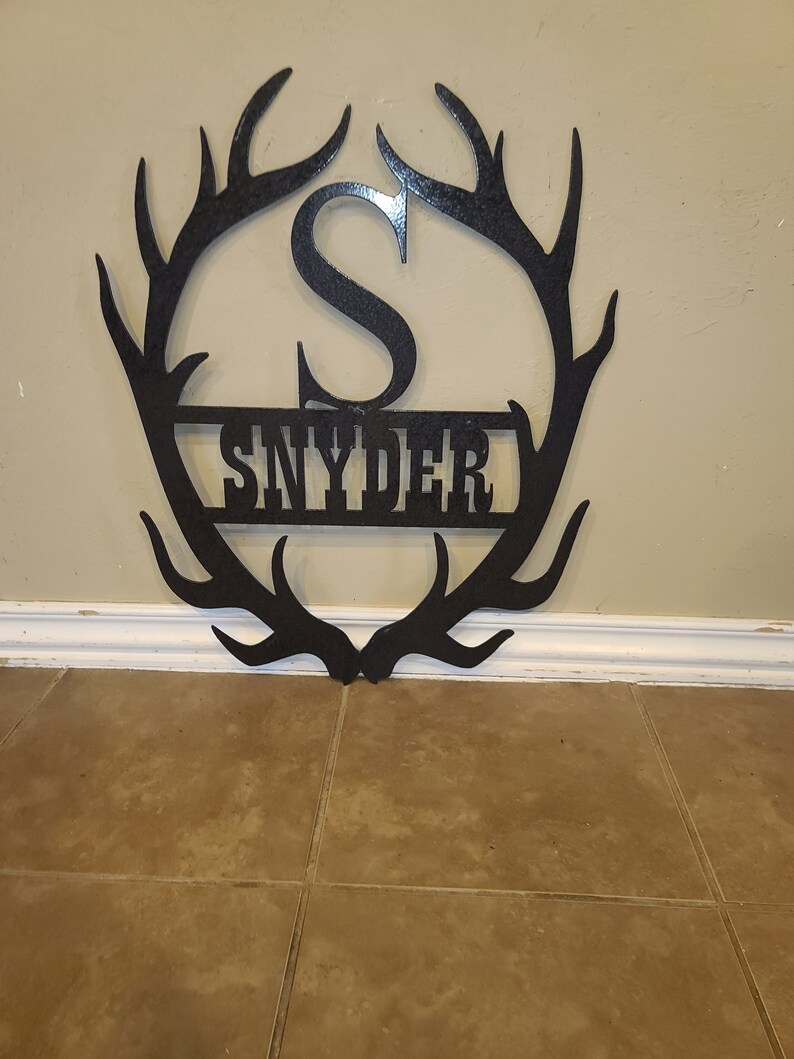 Antler Name Sign *CUSTOM METAL SIGN* - Etsy