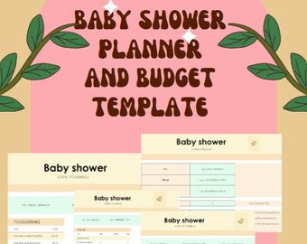 Excel Template Baby Shower Planner Spreadsheet Organize Your - Etsy